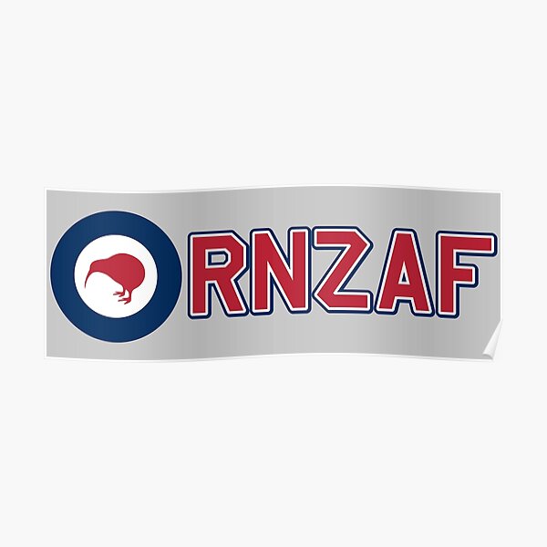 "RNZAF ROYAL NEW ZEALAND AIR FORCE ROUNDEL RONDEL KIWI" Poster by ...