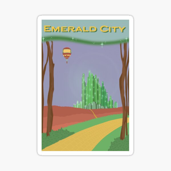 "Wizard of Oz Emerald City" Sticker for Sale by Nurhanmarie | Redbubble