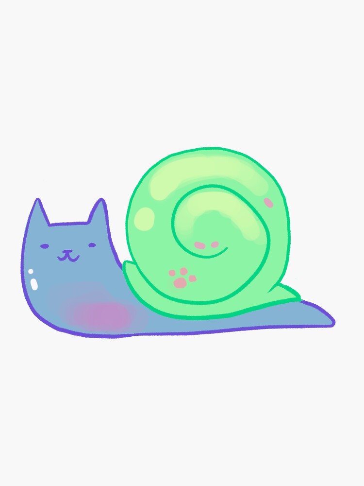 "Snat (Snail Cat)" Sticker for Sale by BigPasta | Redbubble