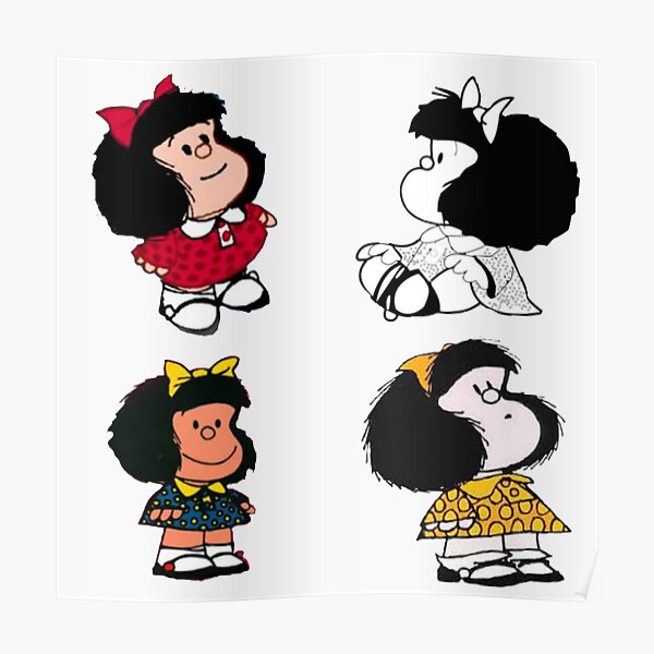 Póster «Divertidos cómics de Mafalda Quino» de MinimalistLive | Redbubble