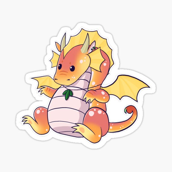 "Chibi Sunset Dragon" Sticker for Sale by CiderAmese | Redbubble