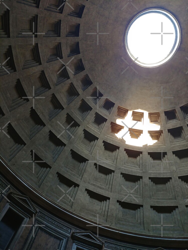 "pantheon rome roman architecture sun sundial oculus dome" Sticker by ...