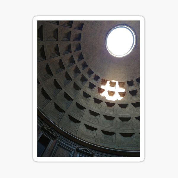 "pantheon rome roman architecture sun sundial oculus dome" Sticker by ...