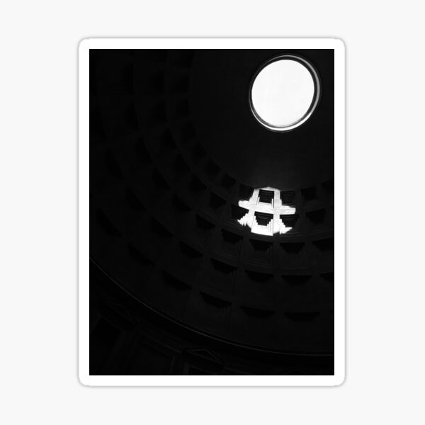 "pantheon rome roman architecture sun sundial oculus dome" Sticker by ...