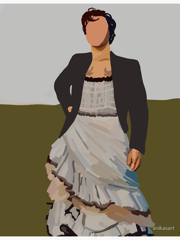 "harry styles vogue drawing by anikasart" Sticker for Sale by anikasart ...