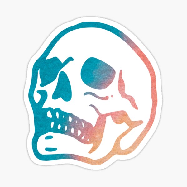 "skull color" Sticker for Sale by LOGANIM | Redbubble
