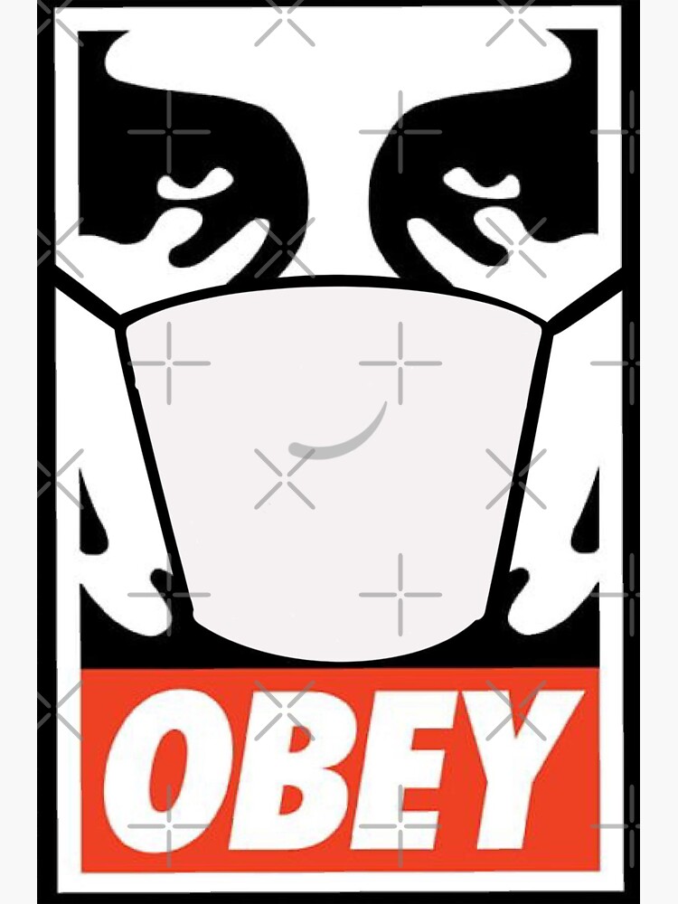 "Obey mask" Sticker for Sale by DesignAnchor | Redbubble