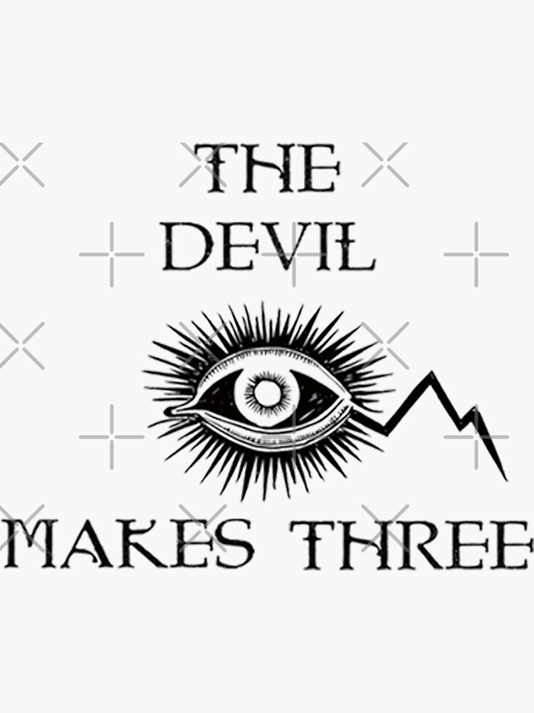 "The devil makes three music" Sticker for Sale by nekasnyuti | Redbubble