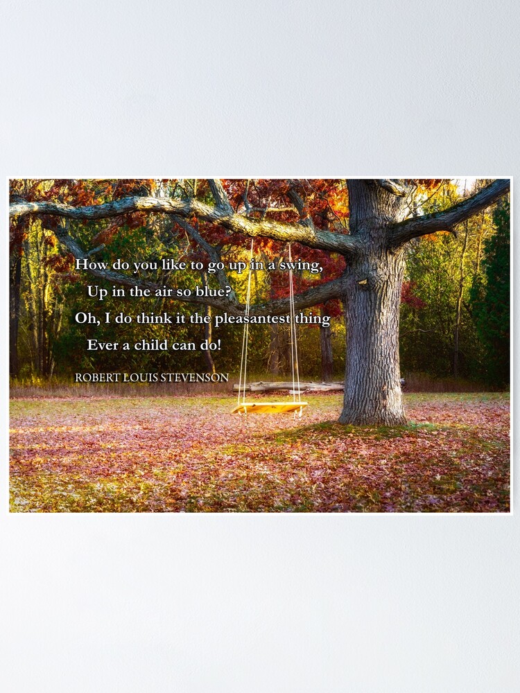 "Tree Swing Poem" Poster by RobertAlsop | Redbubble