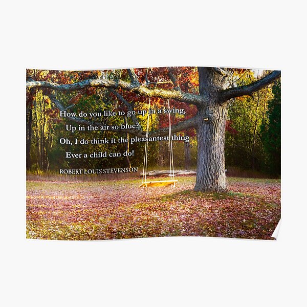 "Tree Swing Poem" Poster by RobertAlsop | Redbubble