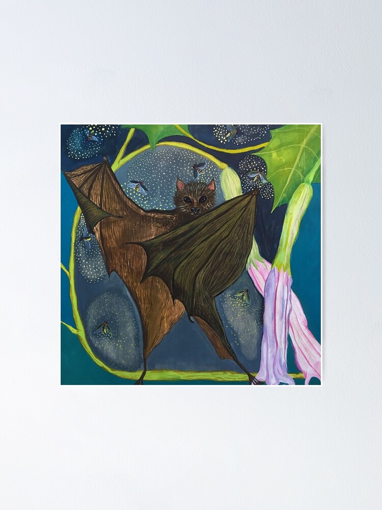 "Batzilla- Nature Bat Dancer by Shannon O'Rourke " Poster for Sale by ...