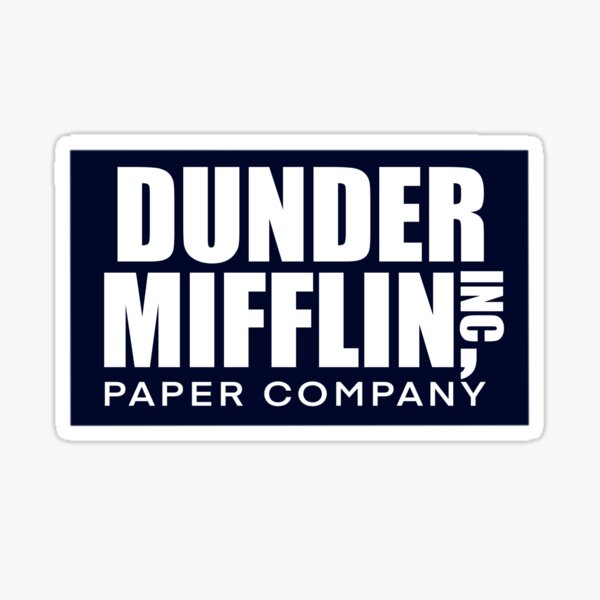 "Dunder mifflin THE OFFICE STICKER" Sticker for Sale by jojogeller ...