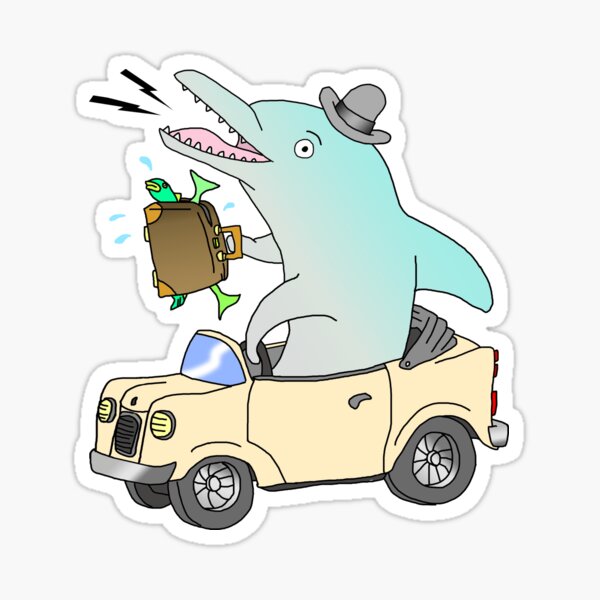 "Dolphin commuter" Sticker by RadicalRad | Redbubble