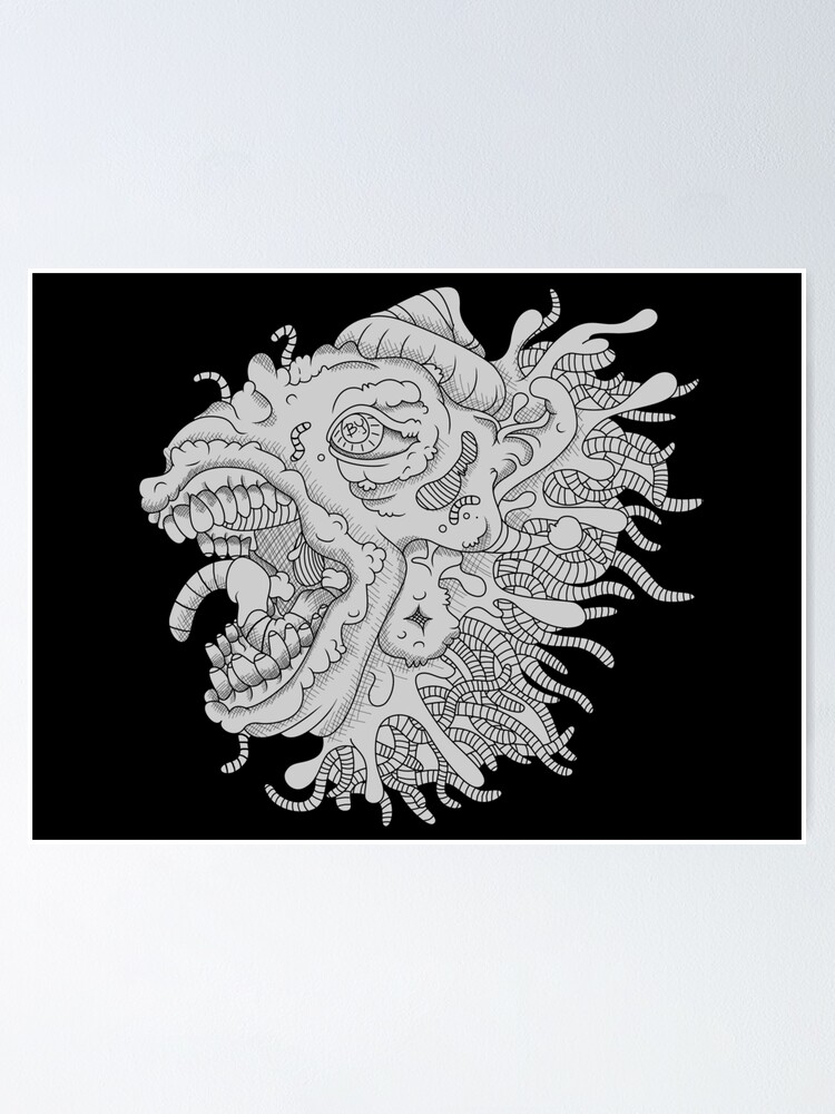 "Undead Stone Angler " Poster by bebxy | Redbubble