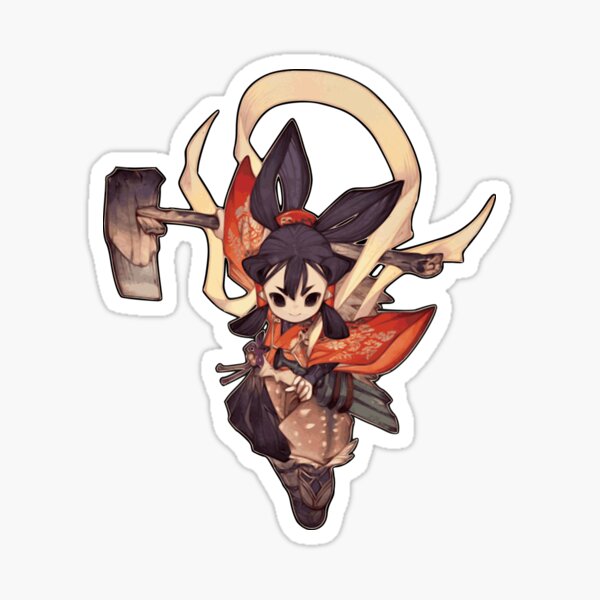 "Sakuna (from Sakuna: Of Rice and Ruin)" Sticker for Sale by Clarkrd2 ...