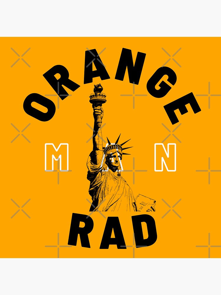"ORANGE MAN RAD" Sticker by SKYCREATION | Redbubble