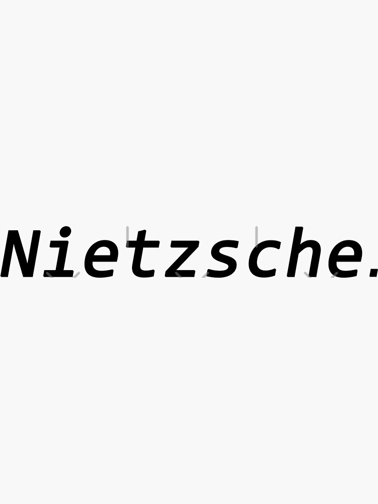 "Nietzsche Logo Design for Philosophers " Sticker for Sale by Tommy ...