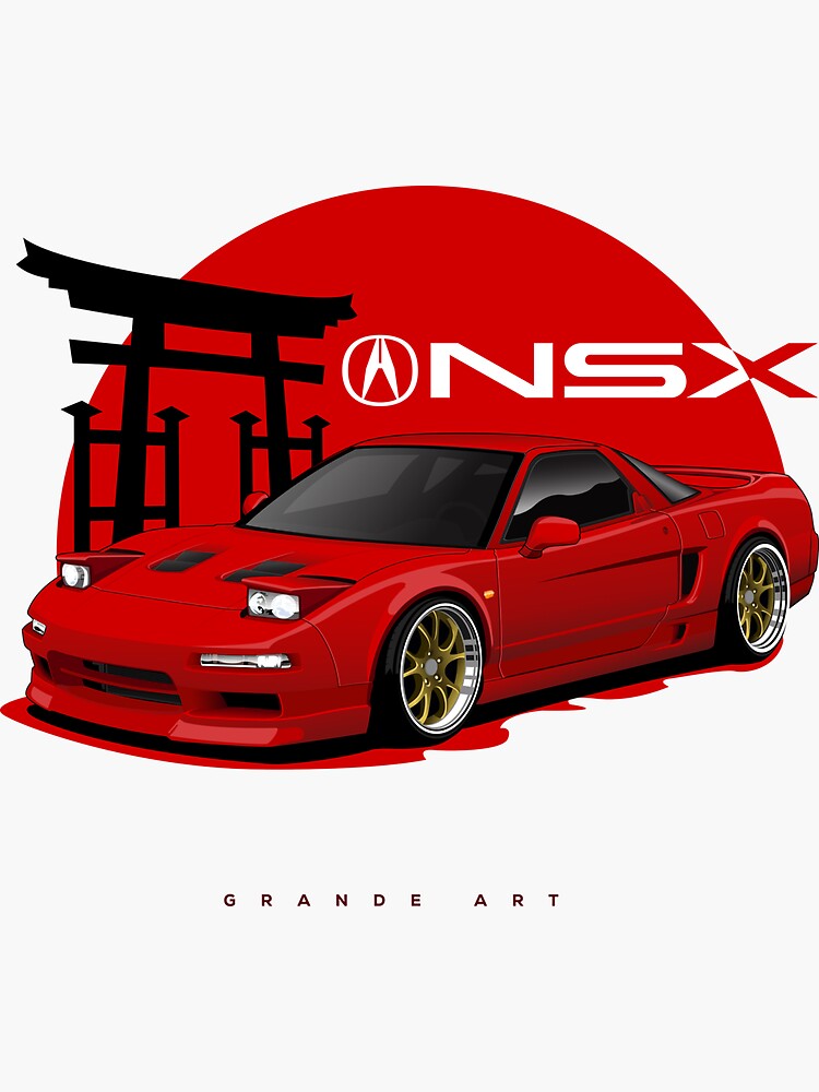 "Honda / Acura NSX." Sticker for Sale by -GrandeArt- | Redbubble