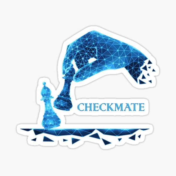 "Checkmate or the queens gambit " Sticker for Sale by Evgenija-S ...