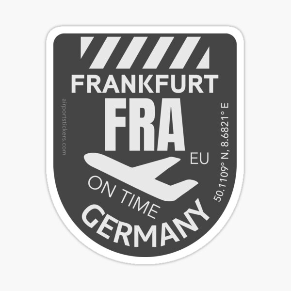 "FRA Germany airport one" Sticker for Sale by Aviators | Redbubble