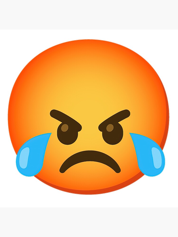 "Angry crying emoji" Art Print for Sale by Dilka | Redbubble