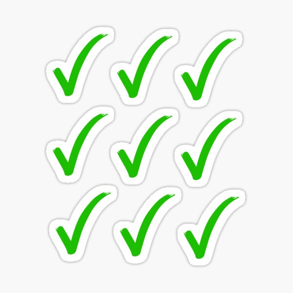 "brush stroke tick" Sticker by chany | Redbubble