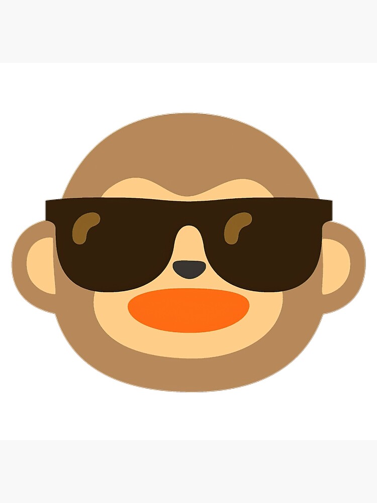 "Fancy monkey emoji" Poster for Sale by Dilka | Redbubble