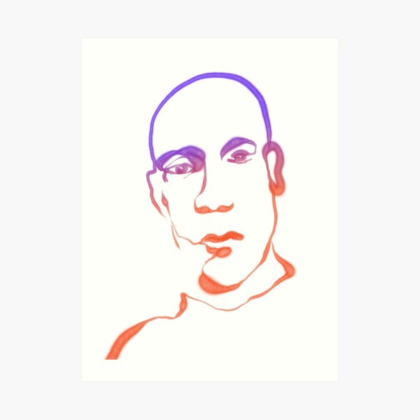 "Gradient face minimal" Art Print for Sale by GeorgeDiakos | Redbubble