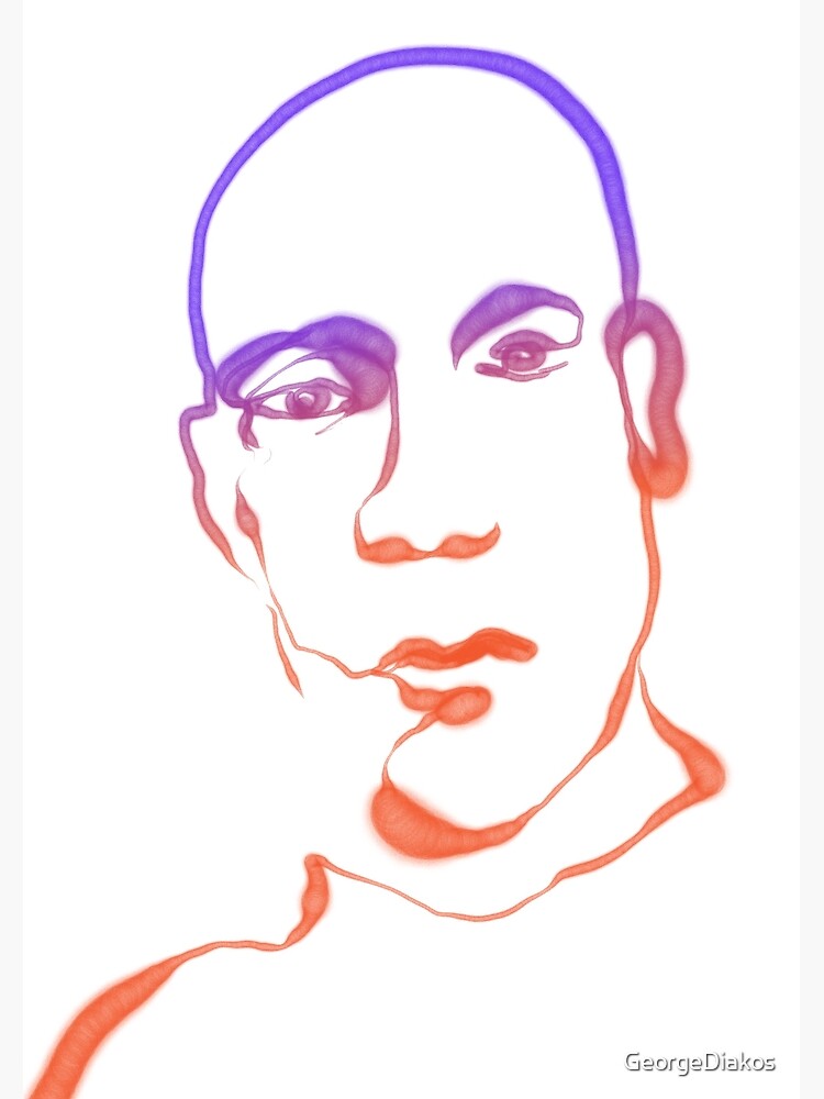 "Gradient face minimal" Art Print for Sale by GeorgeDiakos | Redbubble