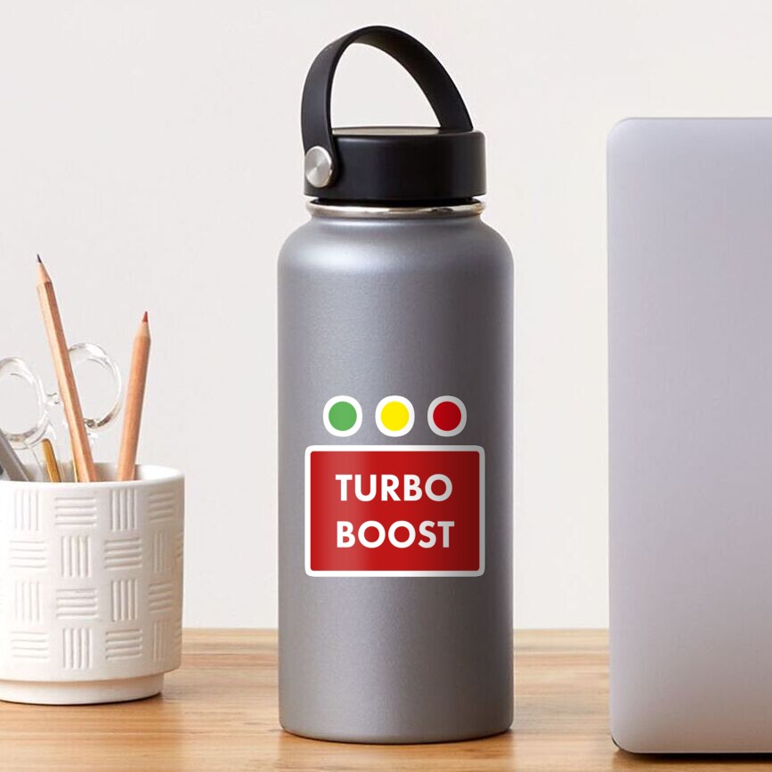 "Turbo Boost Button" Sticker by getcreative72 | Redbubble