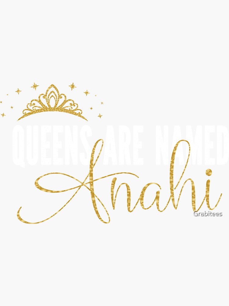 Pegatina «Las reinas reciben el nombre de Anahi, nombre personalizado ...
