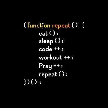 "Funny Computer Science coding Eat Sleep Code / funny coding function ...