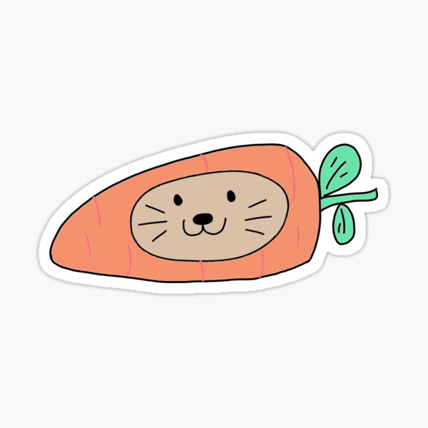 "Cute carrot cat" Sticker by jollyhollyberry | Redbubble