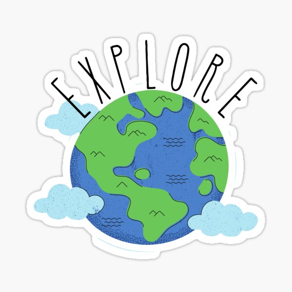 "EXPLORE" Sticker by elshan1991 | Redbubble