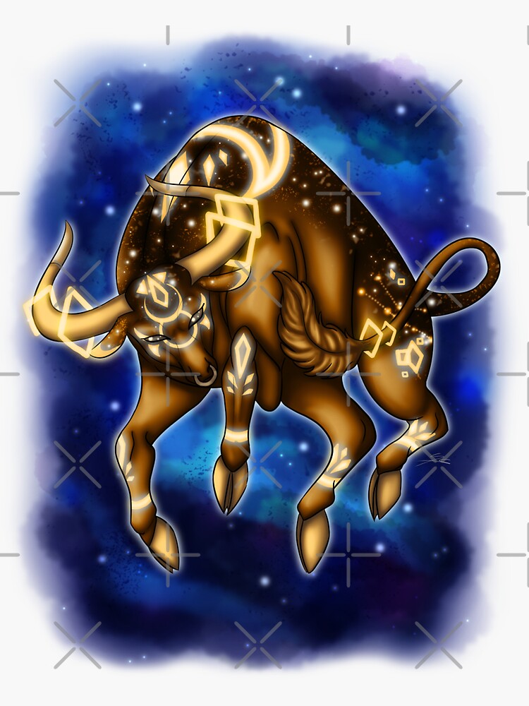 "Zodiac sign Taurus element Earth Galaxy" Sticker for Sale by ...