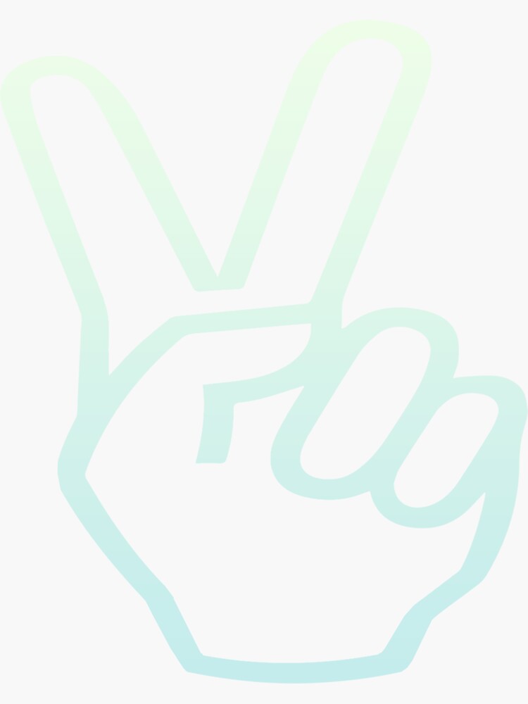 "Blue Green Peace Sign" Sticker for Sale by bfrnnd | Redbubble