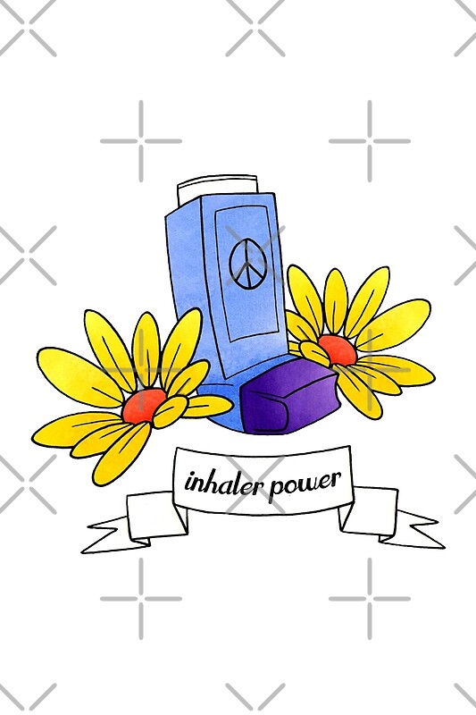 "Inhaler Power! - white " by Chiara Filincieri | Redbubble