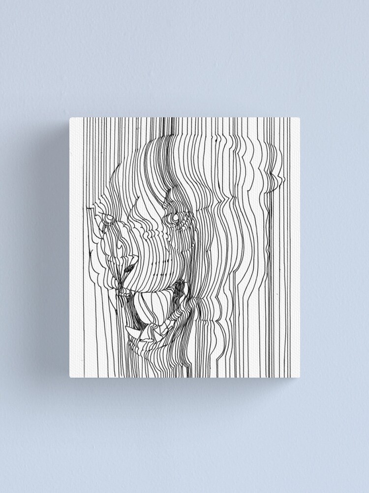 "Barcode Panther Illusion Drawing" Canvas Print by Bamboom | Redbubble