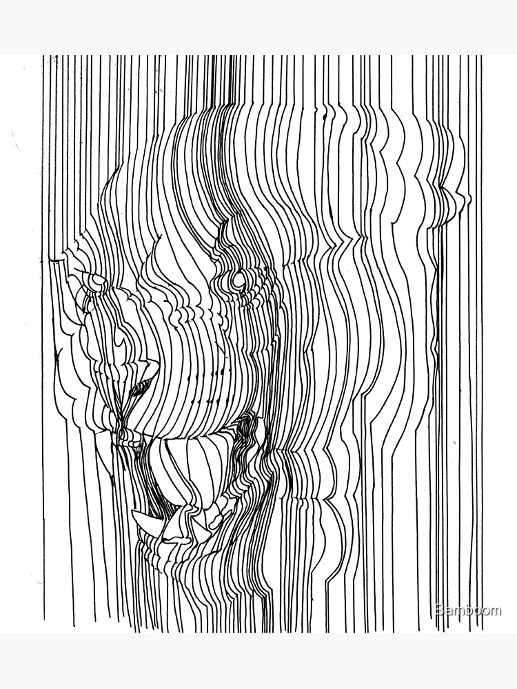 "Barcode Panther Illusion Drawing" Canvas Print by Bamboom | Redbubble