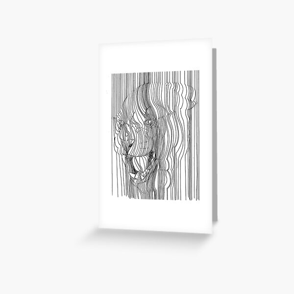 "Barcode Panther Illusion Drawing" Greeting Card for Sale by Bamboom ...