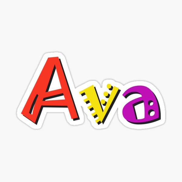 "AVA - Personalised Name Tag" Sticker for Sale by KidsShack | Redbubble