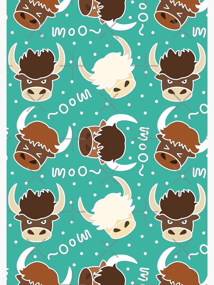 "Cute Yak Emoji" Art Print by Lulupainting | Redbubble