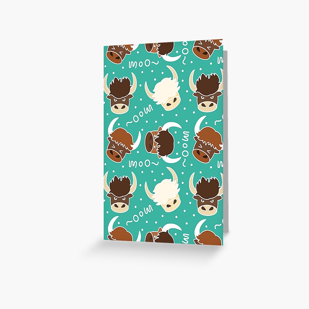 "Cute Yak Emoji" Greeting Card by Lulupainting | Redbubble