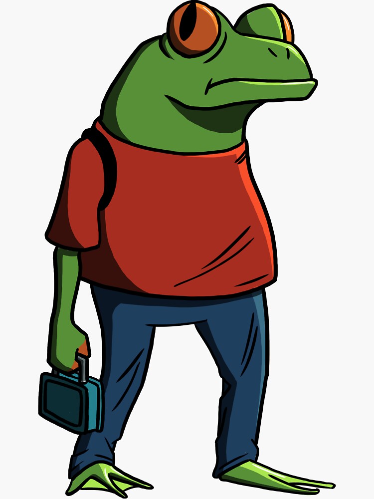 "Frog Student" Sticker for Sale by wmacbethiv | Redbubble