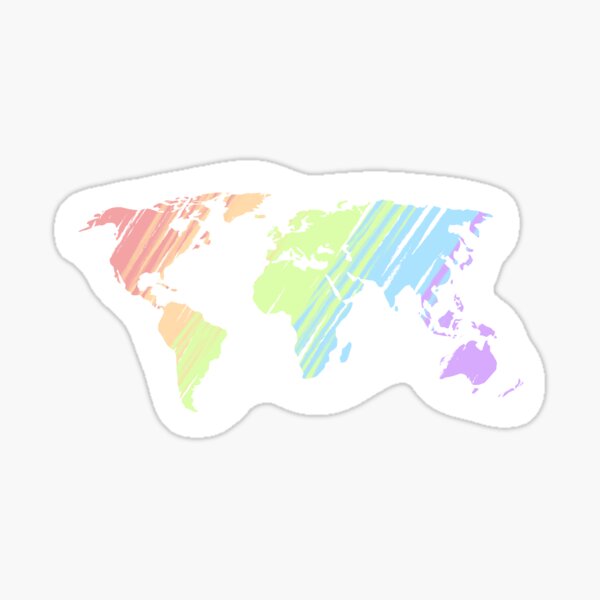 "Pride World Map" Sticker for Sale by hollyvanassen | Redbubble