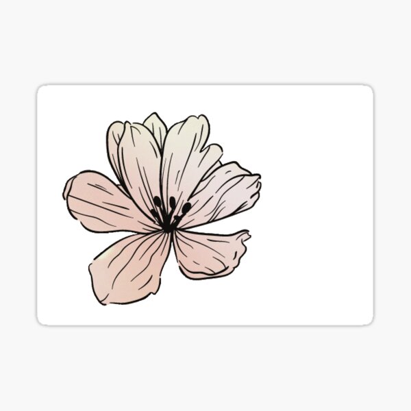 "Simple flower" Sticker by Julie0000 | Redbubble