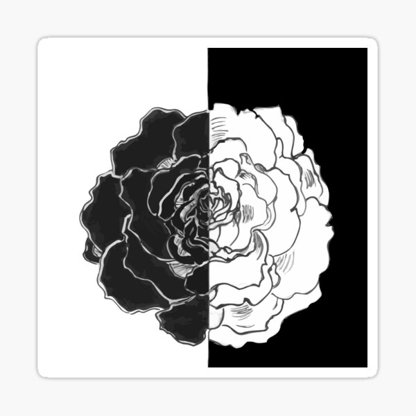 "Dark Half, Light Half" Sticker for Sale by paintingbetween | Redbubble