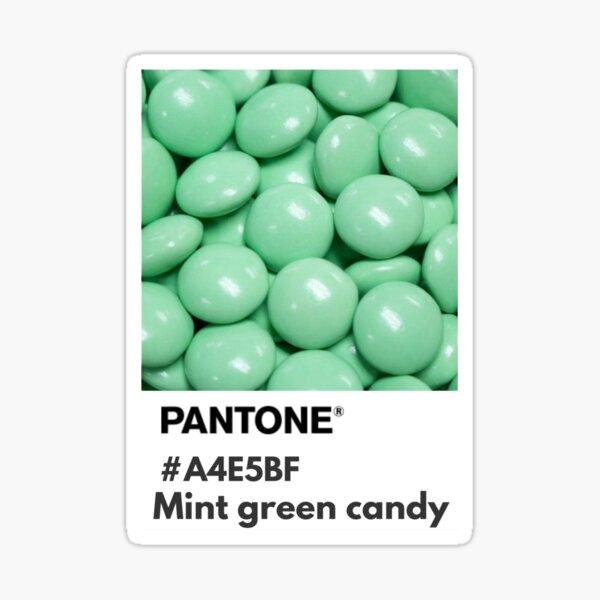 "Mint green candy pantone colors " Sticker for Sale by softlycarol ...