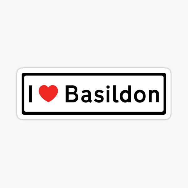 "I Love Basildon!" Sticker for Sale by phandiltees | Redbubble