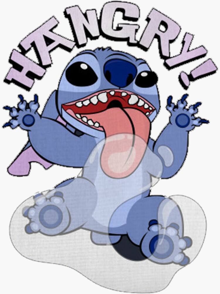 "Hangry Stitch" Sticker for Sale by KellybenArt | Redbubble